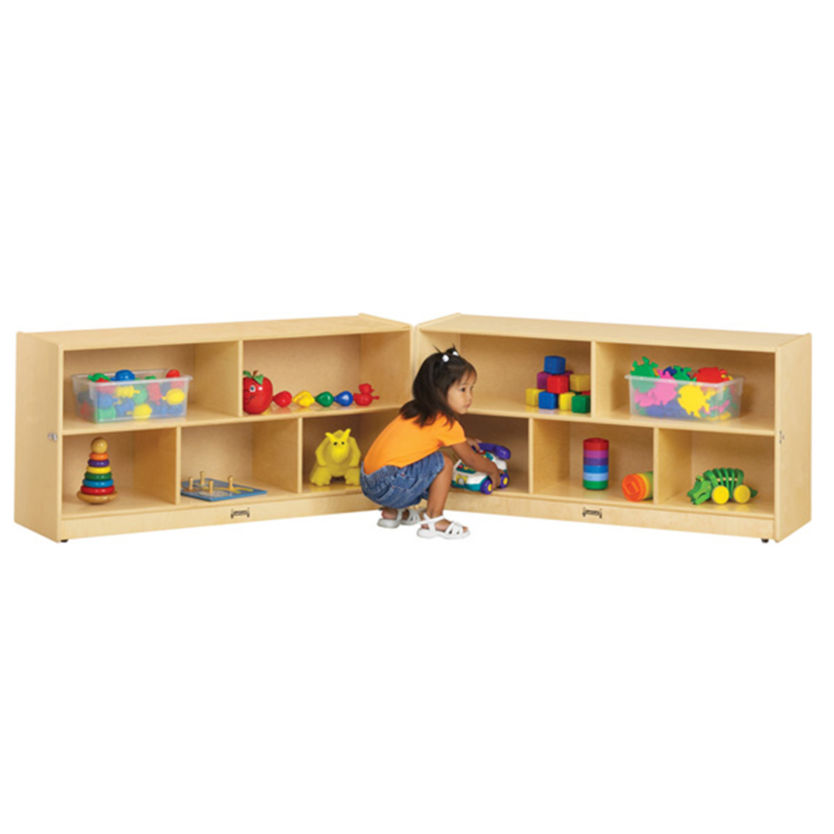 Birch Fold & Lock Cabinet - 10 Compartments - 24 1/2"H | Schools In