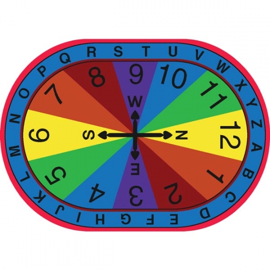 Compass Rug - Oval - 7' 8"W x 10' 9"L | Schools In