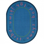 Montessori Alphabet Rug - Oval - 7' 8"W x 10' 9"L: SCHOOLSin