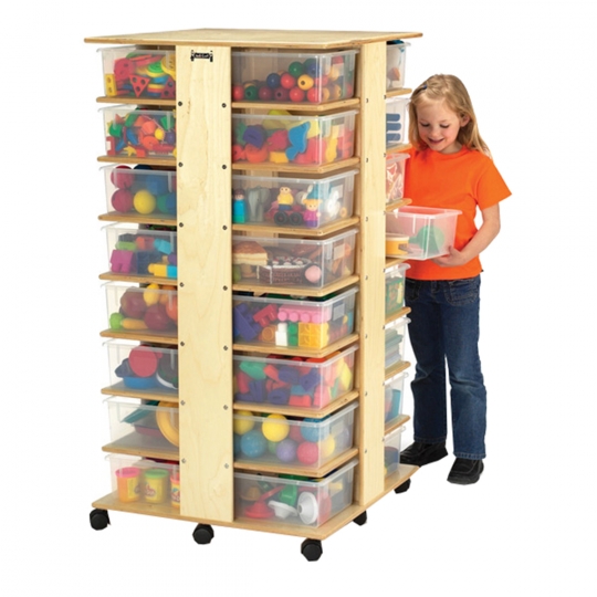 Cubby Tower - 32 Compartments w/ Colored Trays | Schools In