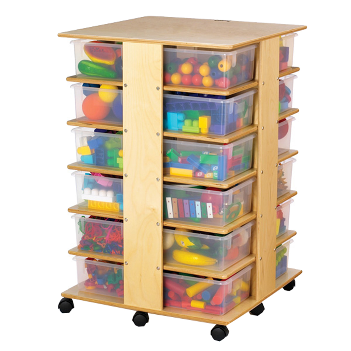 Cubby Tower - 24 Compartments w/ Colored Trays | Schools In