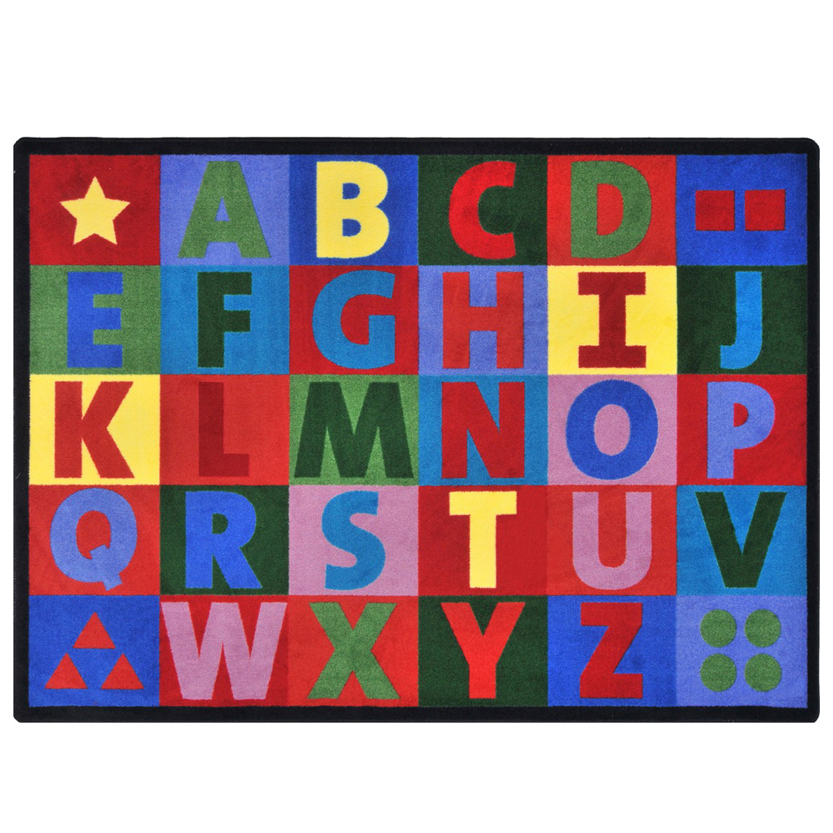 Oversize Alphabet Rug - Rectangle - 7' 8"W x 10' 9"L | Schools In