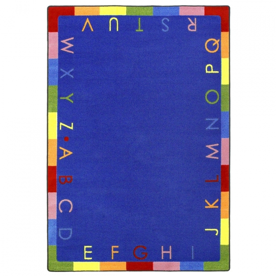 Rainbow Alphabet Rug - Rectangle - 5' 4"W x 7' 8"L | Schools In