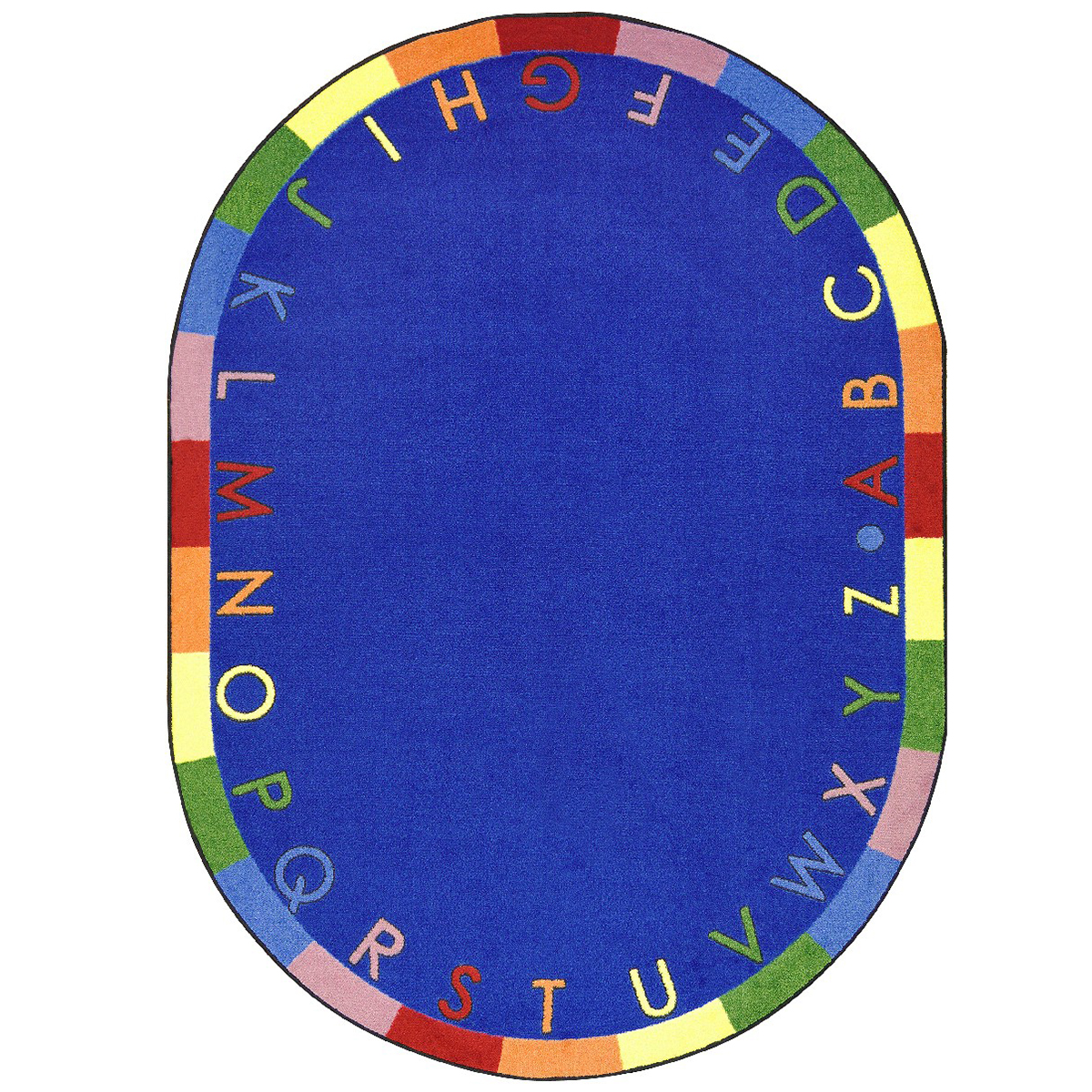 Rainbow Alphabet Rug - Oval - 10' 9"W x 13' 2"L | Schools In