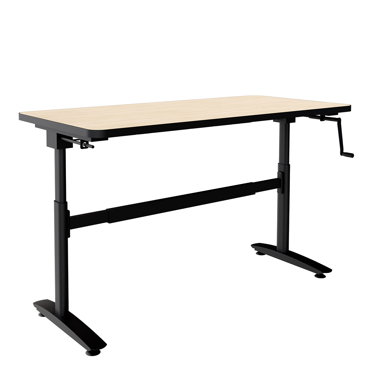 HLB Series High-Pressure Laminate Table - 30"W x 60"L x 27 1/2"- 40 1/2 ...