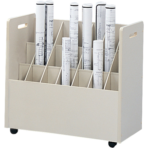 Mobile Roll File - 21 Compartments - Fits 3 3/4" Rolls | Schools In