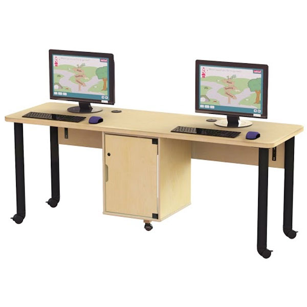 Dual Computer Table - 75"W x 24"D x 29"H | Schools In