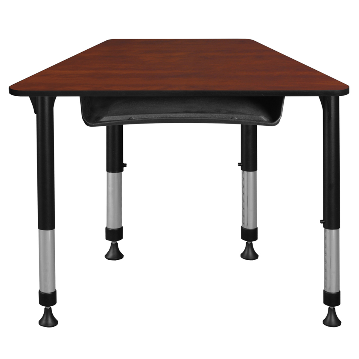 Trapezoid Adjustable Height Collaborative Student Desk w/ Book Box ...