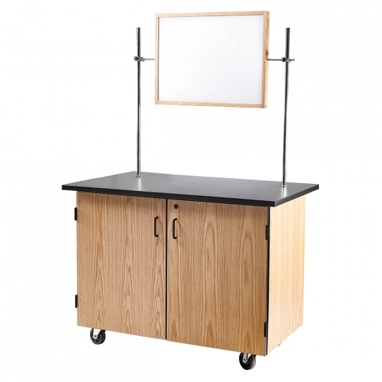 MSC Series Mobile Science Cart w/ Shelves & Whiteboard/Mirror | Schools In