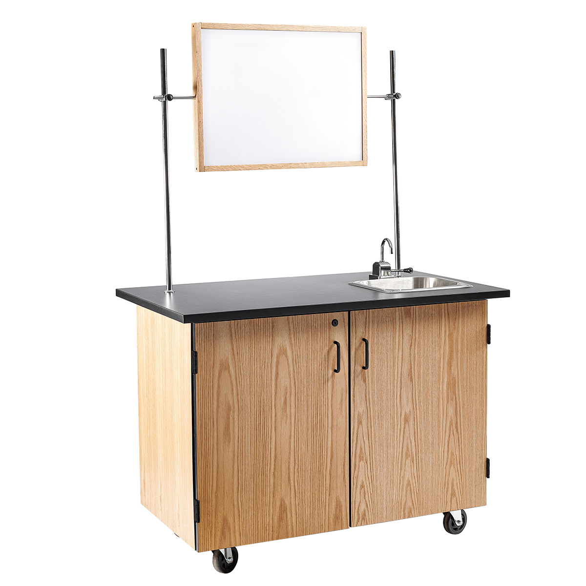 MSC Series Mobile Science Cart w/ Inner Drawers, Shelf, Whiteboard ...