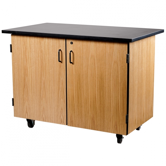 MSC Series Mobile Science Cart w/ Shelf & Microscope Dividers | Schools In