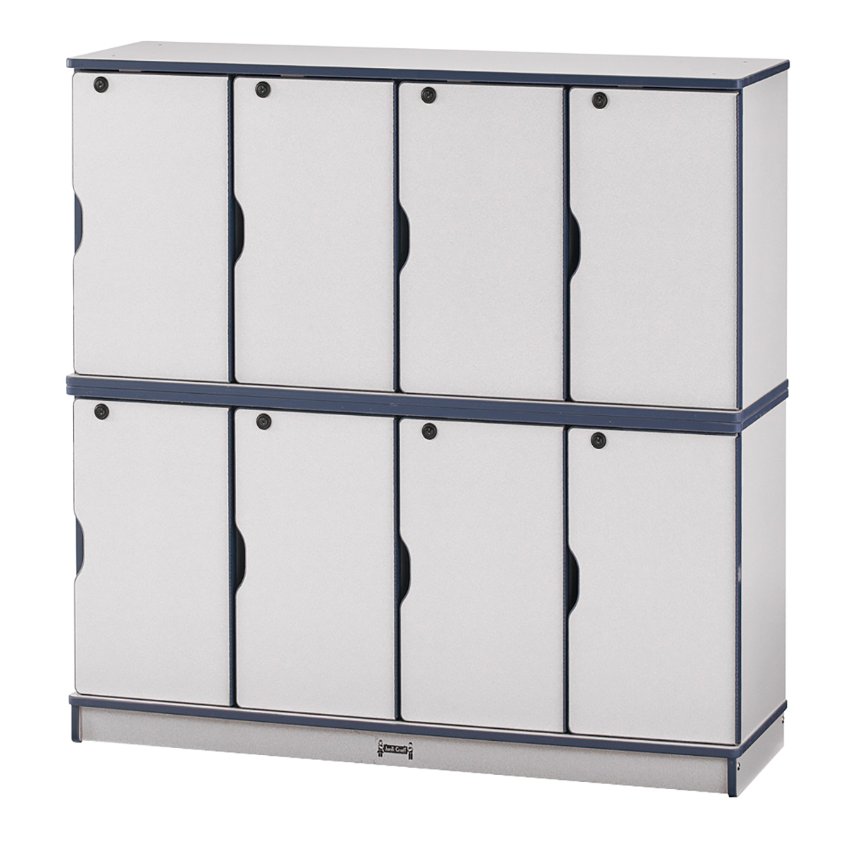 Rainbow Accents 8-Section Stackable Lockers - Double Stack | Schools In