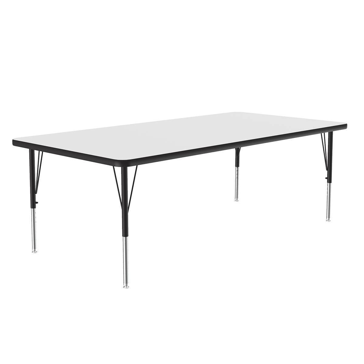 Adjustable Height Rectangle Whiteboard Activity Table - 30"W x 72"L ...