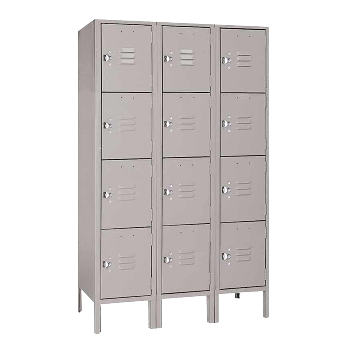 4-Tier Box Lockers - Three-Wide - 36"W x 12"D x 54"H - Ready to ...