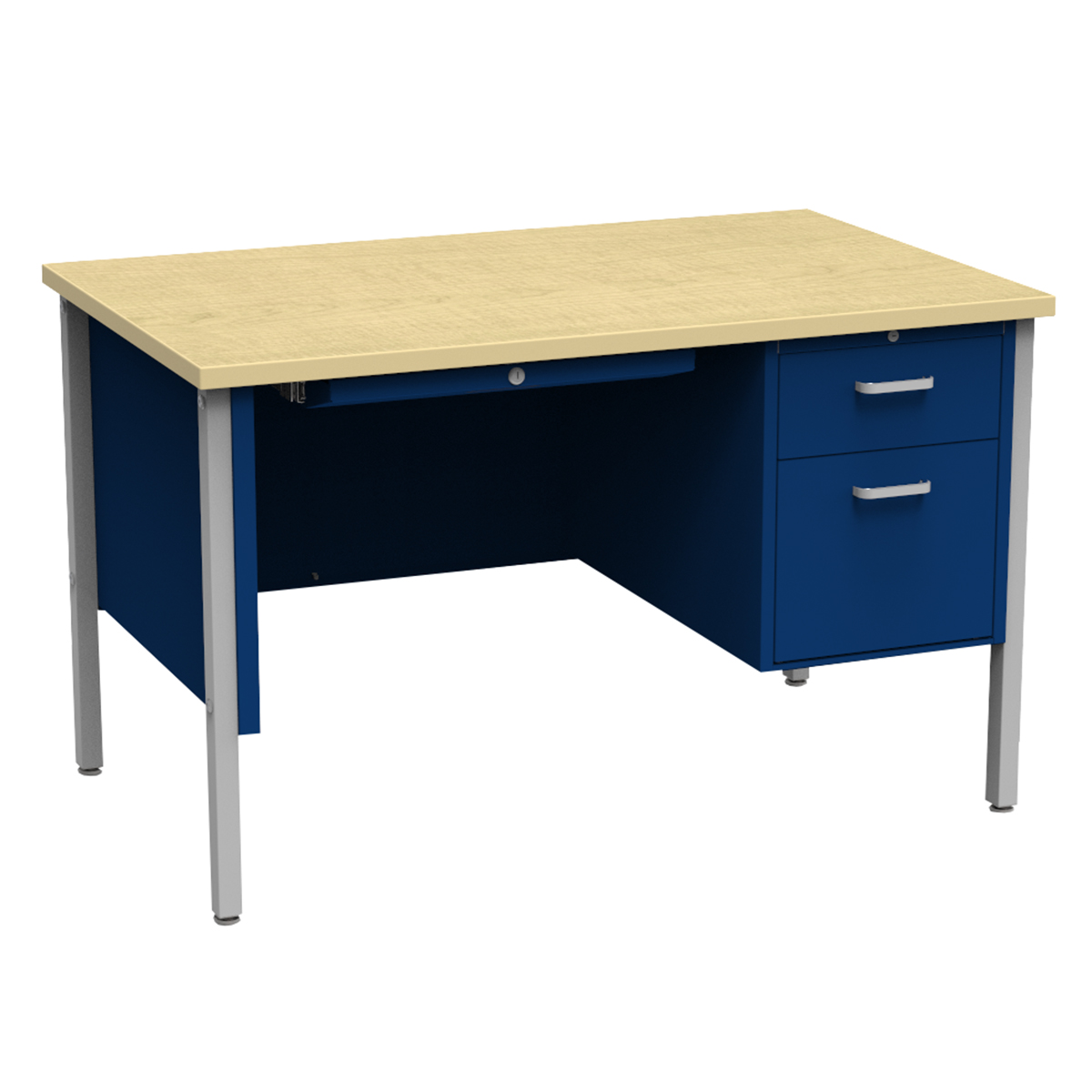 640 Series Teacher Desk - Single Pedestal - 48"W x 30"D | Schools In