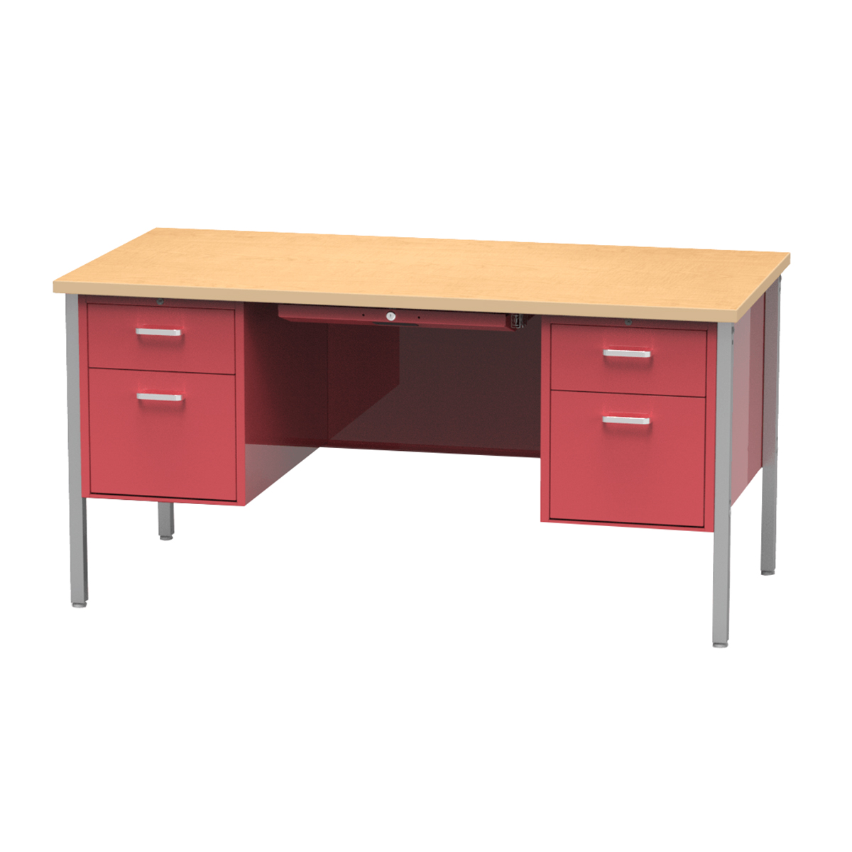 640 Series Teacher Desk - Double Pedestal - 60"W x 30"D | Schools In