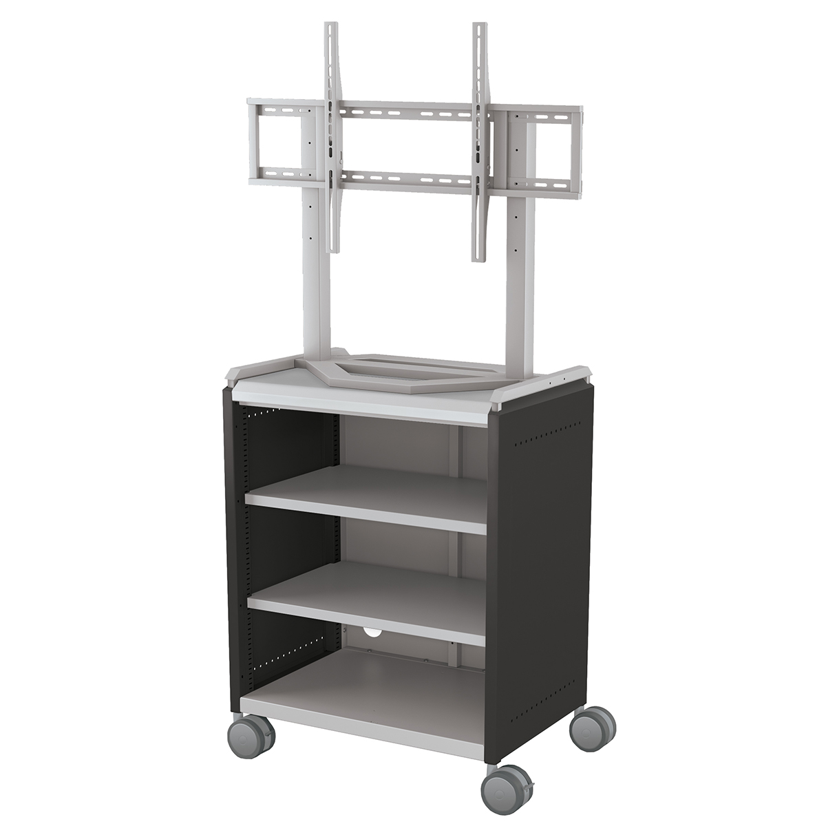 Compass Mobile Modular Cabinet with Shelves & TV Mount - 28 1/2"W x 65 ...