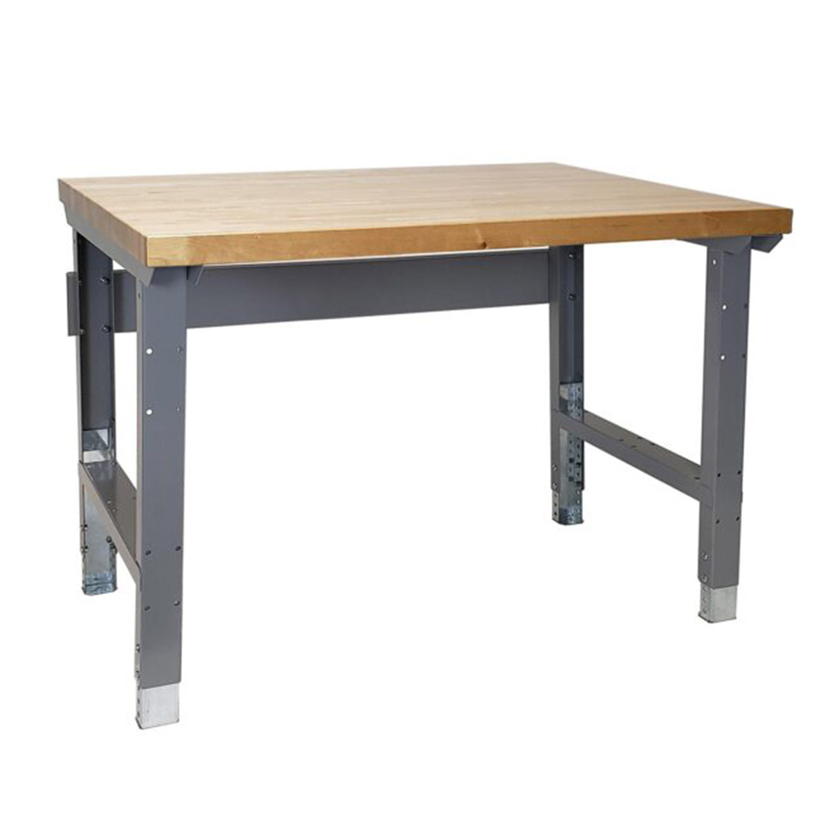 Hardwood Top Adjustable Height Workbench - 36"W x 72"L x 32 1/4" - 44 1 ...
