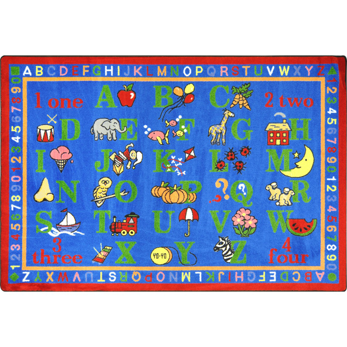 Phonics Fun Rug - Rectangle - 3' 10"W x 5' 4"L | Schools In