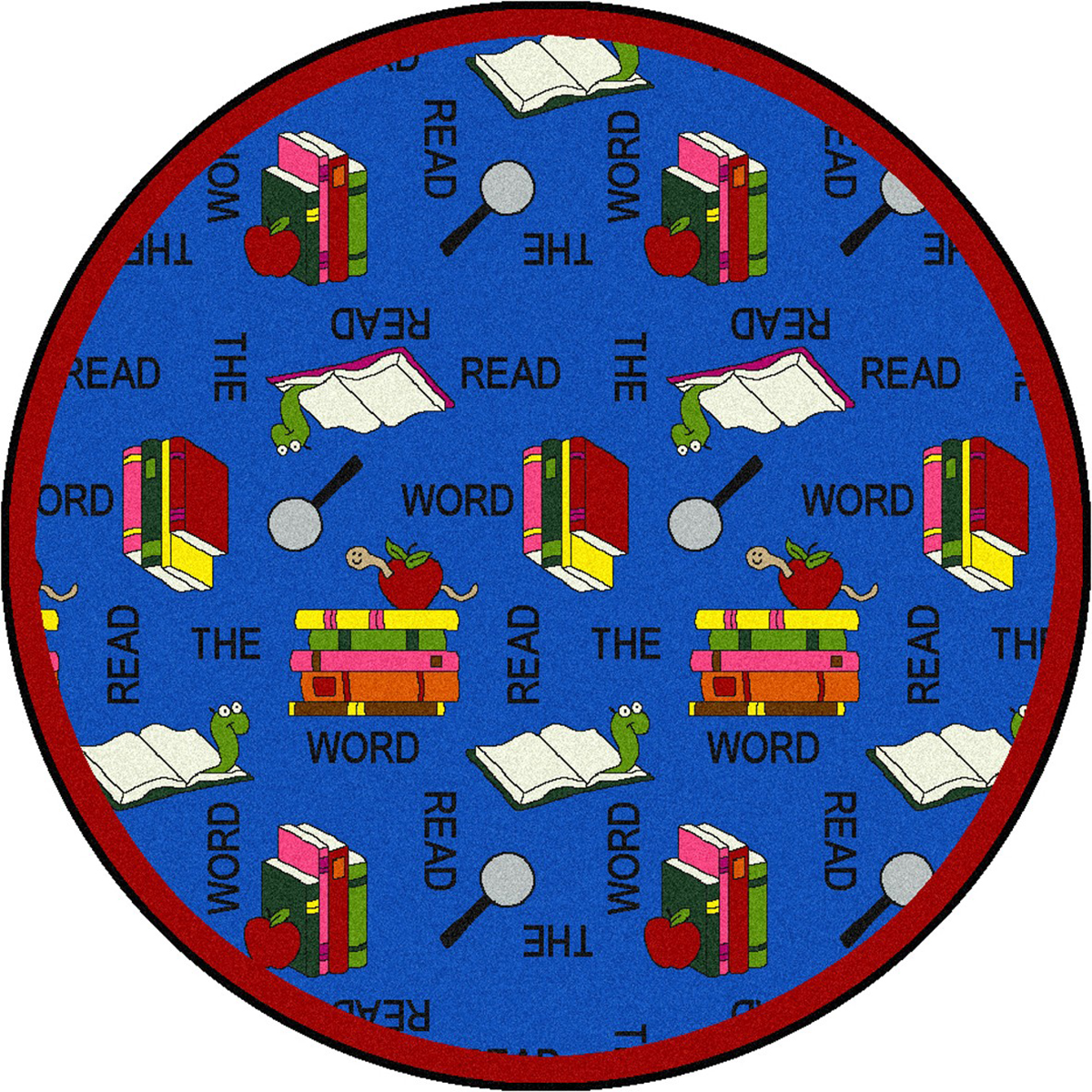 Read the Word Rug - Round - 7' 7" Diameter | Schools In