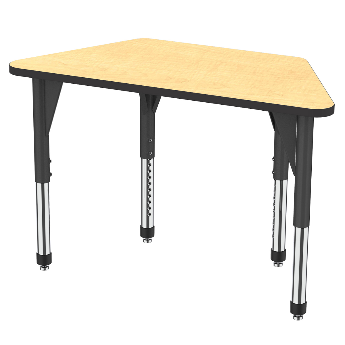 Premier Series Trapezoid Activity Table - 24"W x 48"L x 21" - 31"H ...