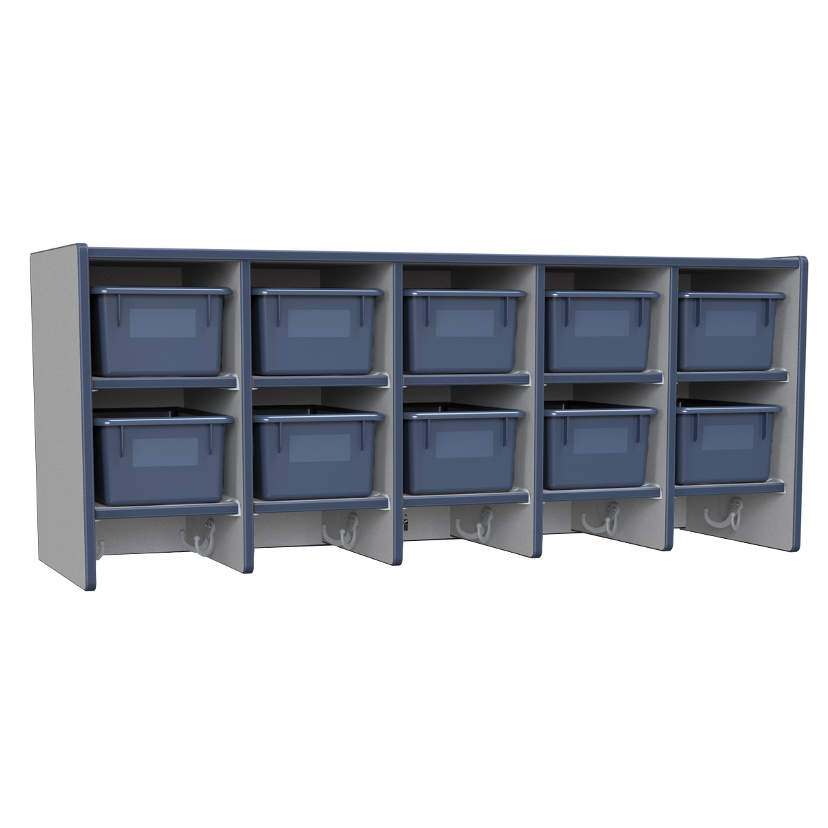 Rainbow Accents 10-Section Wall Locker w/ Trays | Schools In