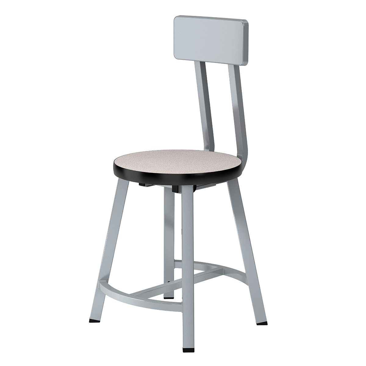 Titan Stool w/ Backrest - MDF/Protect Edge Laminate Seat – 18" Seat ...