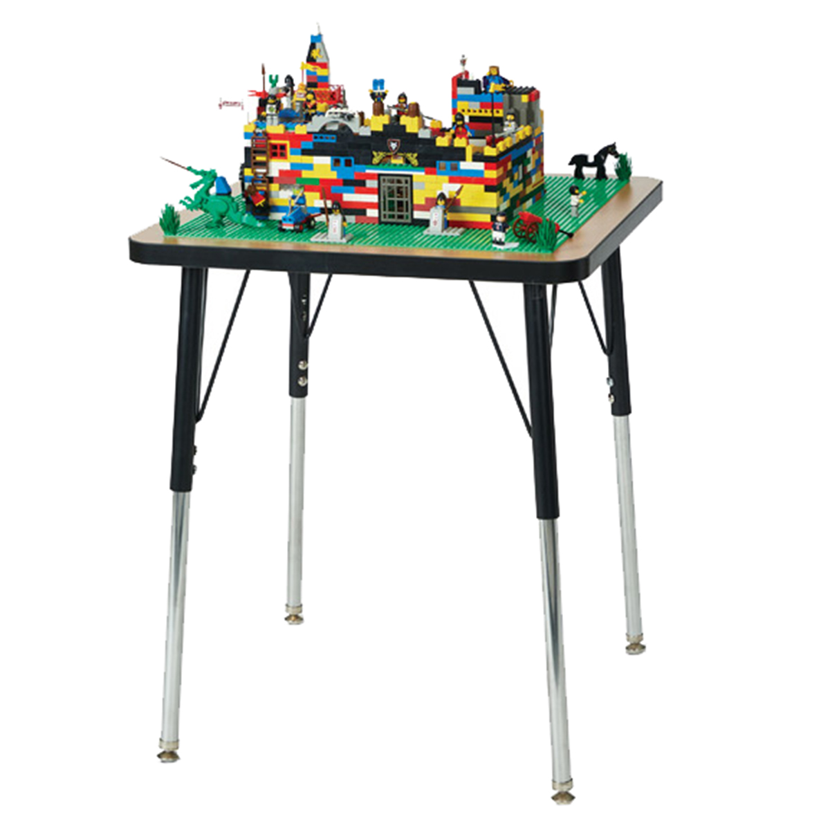 Traditional Adjustable Brick Compatible Building Table - 24" - 31"H ...