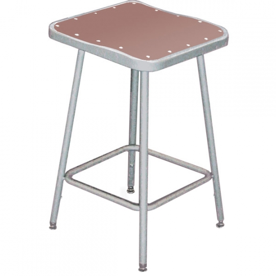 6300 Series Heavy-Duty Square Stool - 24"-32"H | Schools In