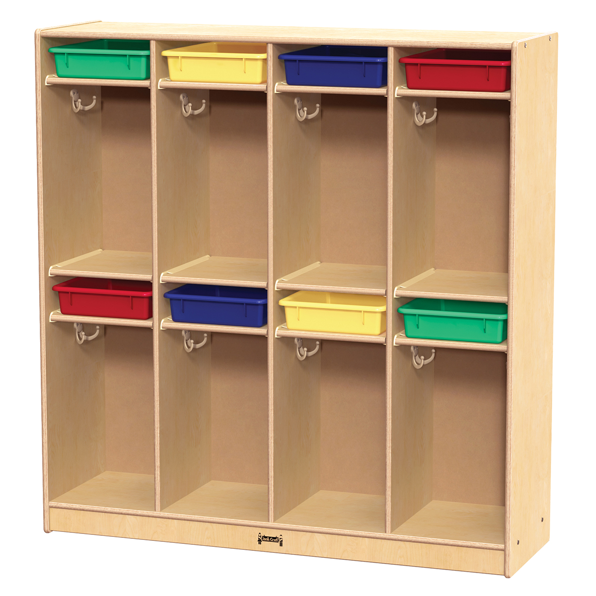 Take Home Center Coat Locker - Eight Sections w/ Colored Trays | Schools In
