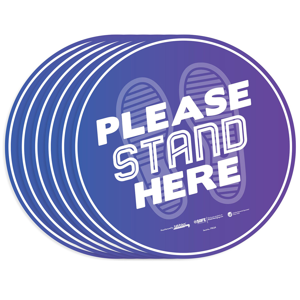 6 pk. - Please Stand Here Floor Decals | Schools In
