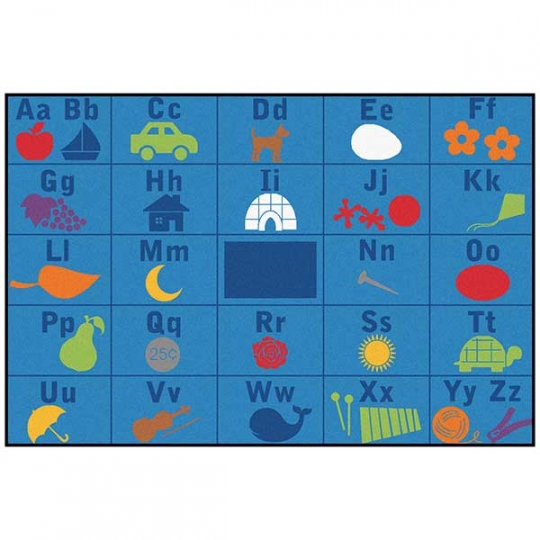 Alphabet Seating Kids Value Plus Rug - Rectangle - 6'W x 9'L | Schools In