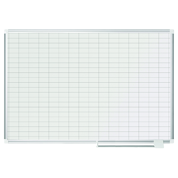 Gold Ultra Grid Planning Board with Accessory Kit - 1" x 2" Grid - 3'H ...