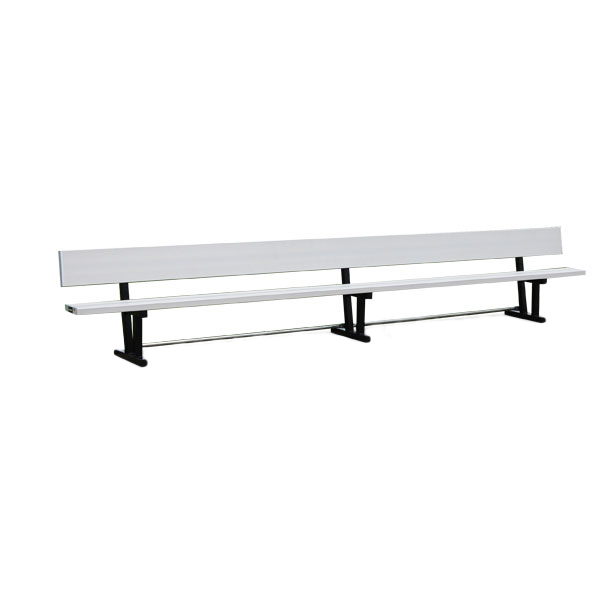 Aluminum Team Bench with Back - 7'6"L | Schools In