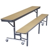 Mobile Convertible Bench Table - 6'L - National Public Seating | Schools In