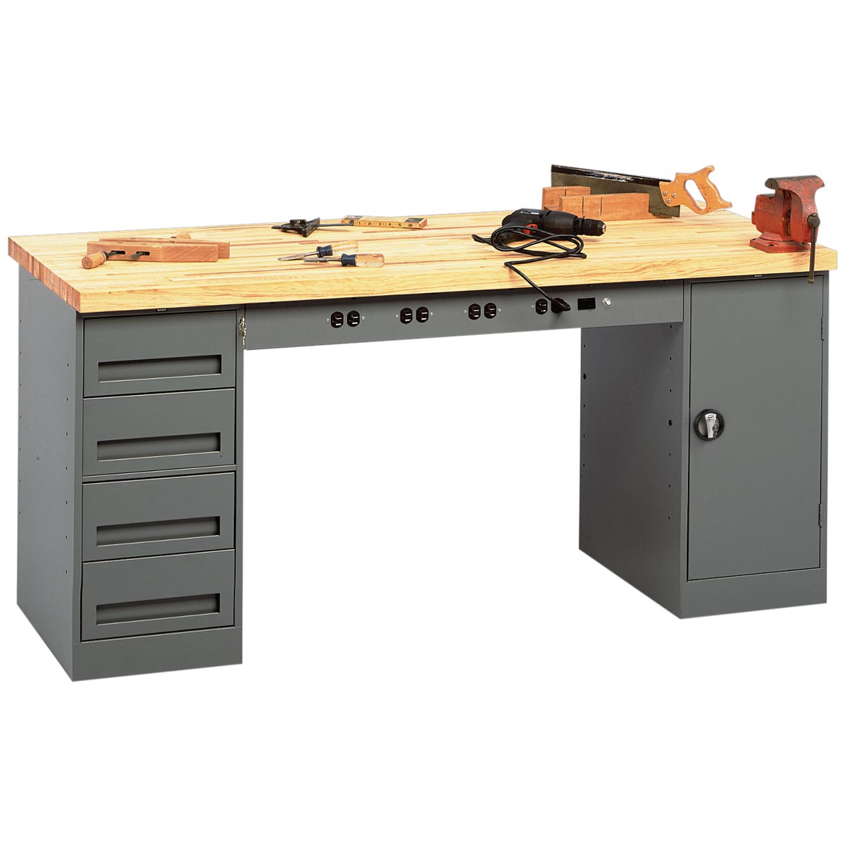 Workbench with Modular Units - 72"W x 30"D x 33 3/4'H | Schools In
