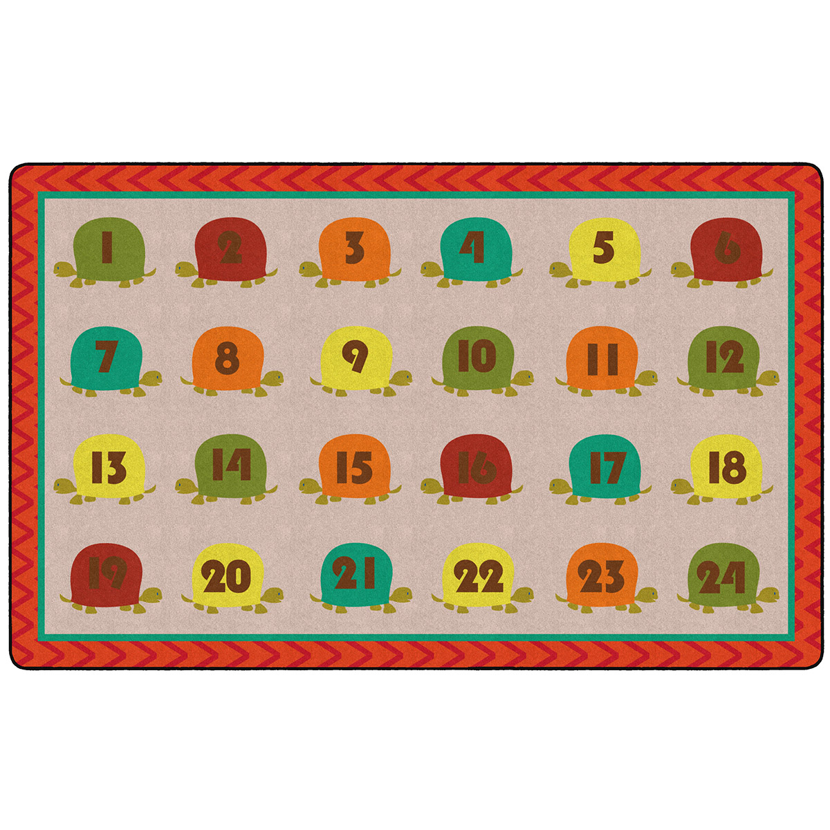 Counting Turtles Rug - 7' 6"W x 12'L | Schools In