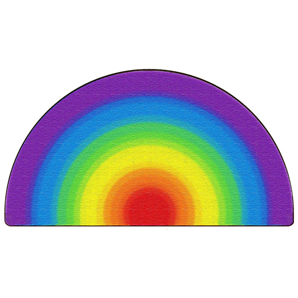Rainbow Rug - Semi-Circle - 6'W x 12'L | Schools In