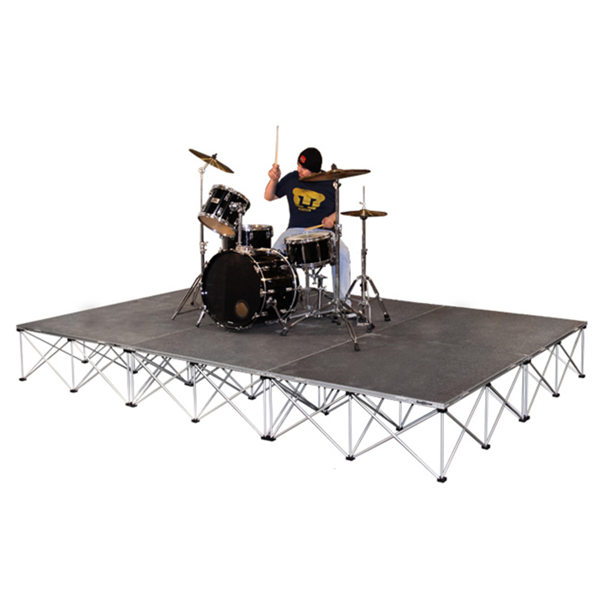 Drum Riser Platforms With Collapsible Risers - 8'L x 12'D x 16"H ...
