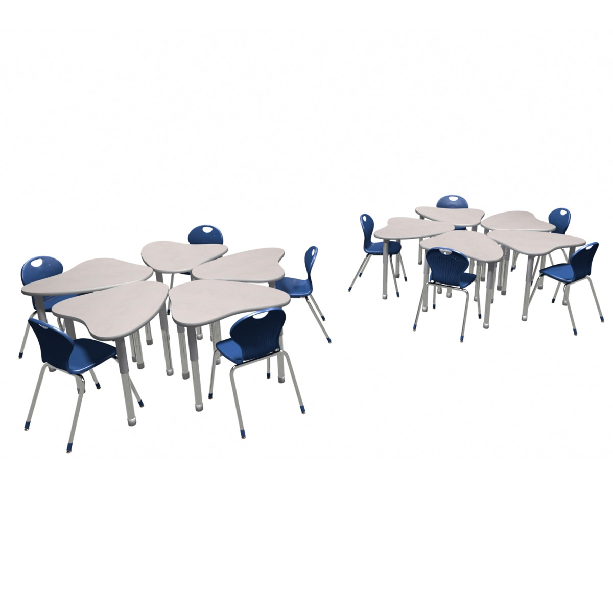 10 pk. - Synergy Collaborative Student Desks & 18" Inspiration School ...