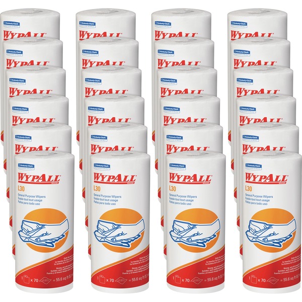 24 pk. - Wypall L30 Light Duty Wipers - 70 Wipers per Roll | Schools In