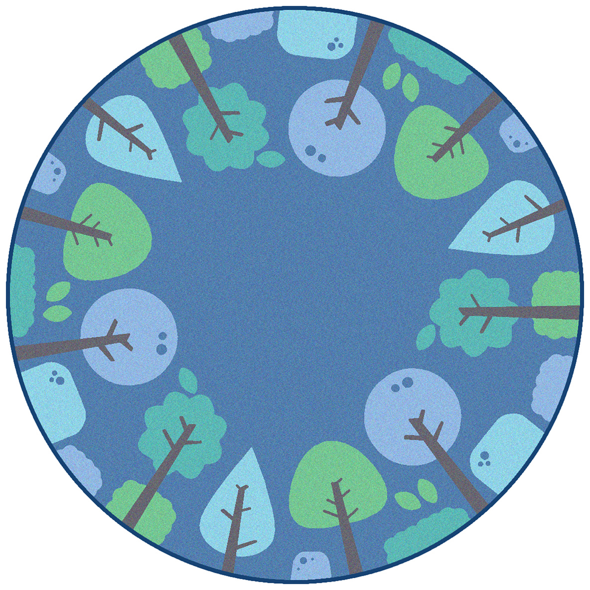 KIDSoft Tranquil Trees Rug - Round - 6'Dia | Schools In