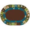 Learning Blocks Rug - Oval - 6'W x 9'L - Nature Colors | Schools In