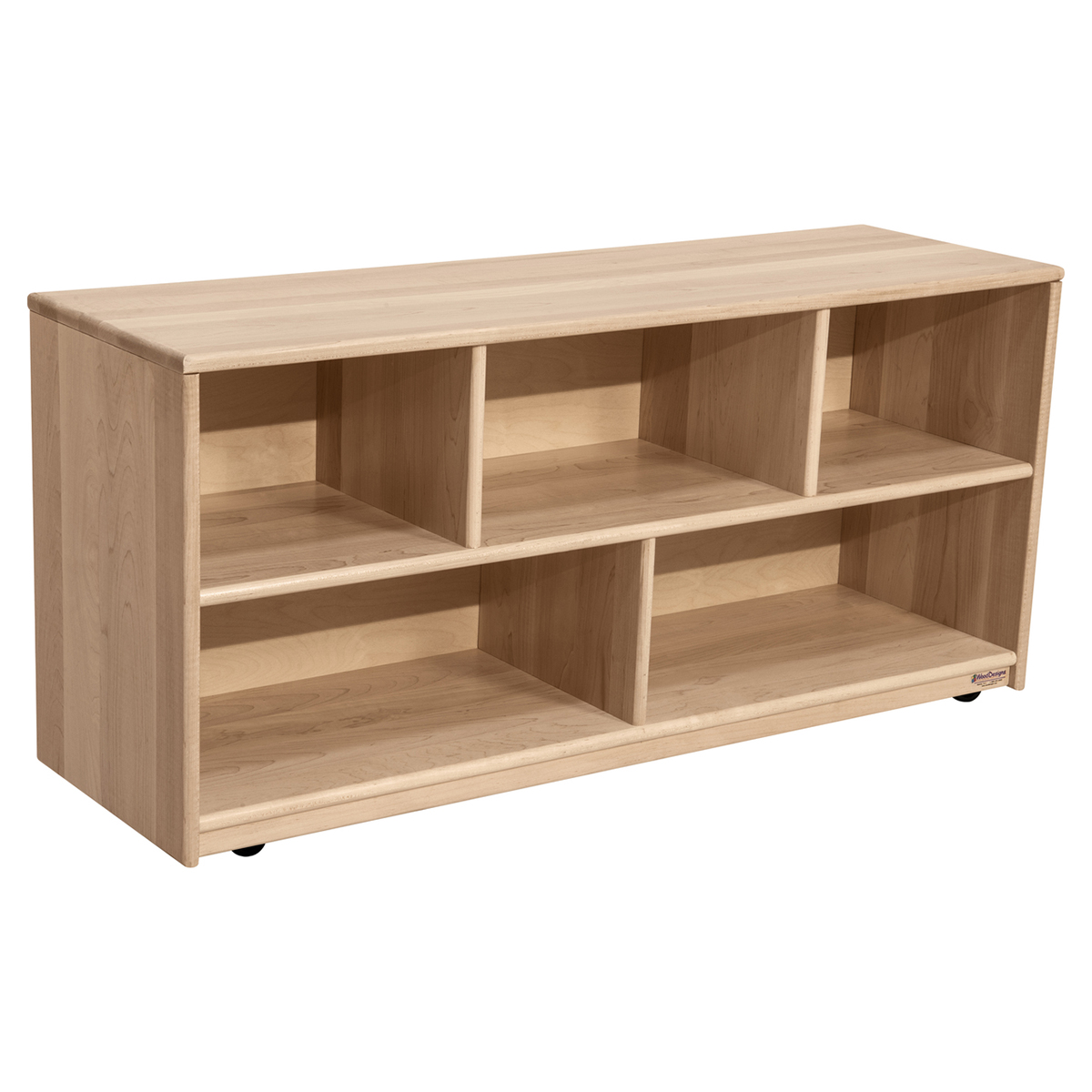 Mobile Maple Heritage Storage Unit - 5 Compartments - 48"W x 14 1/2"D x ...