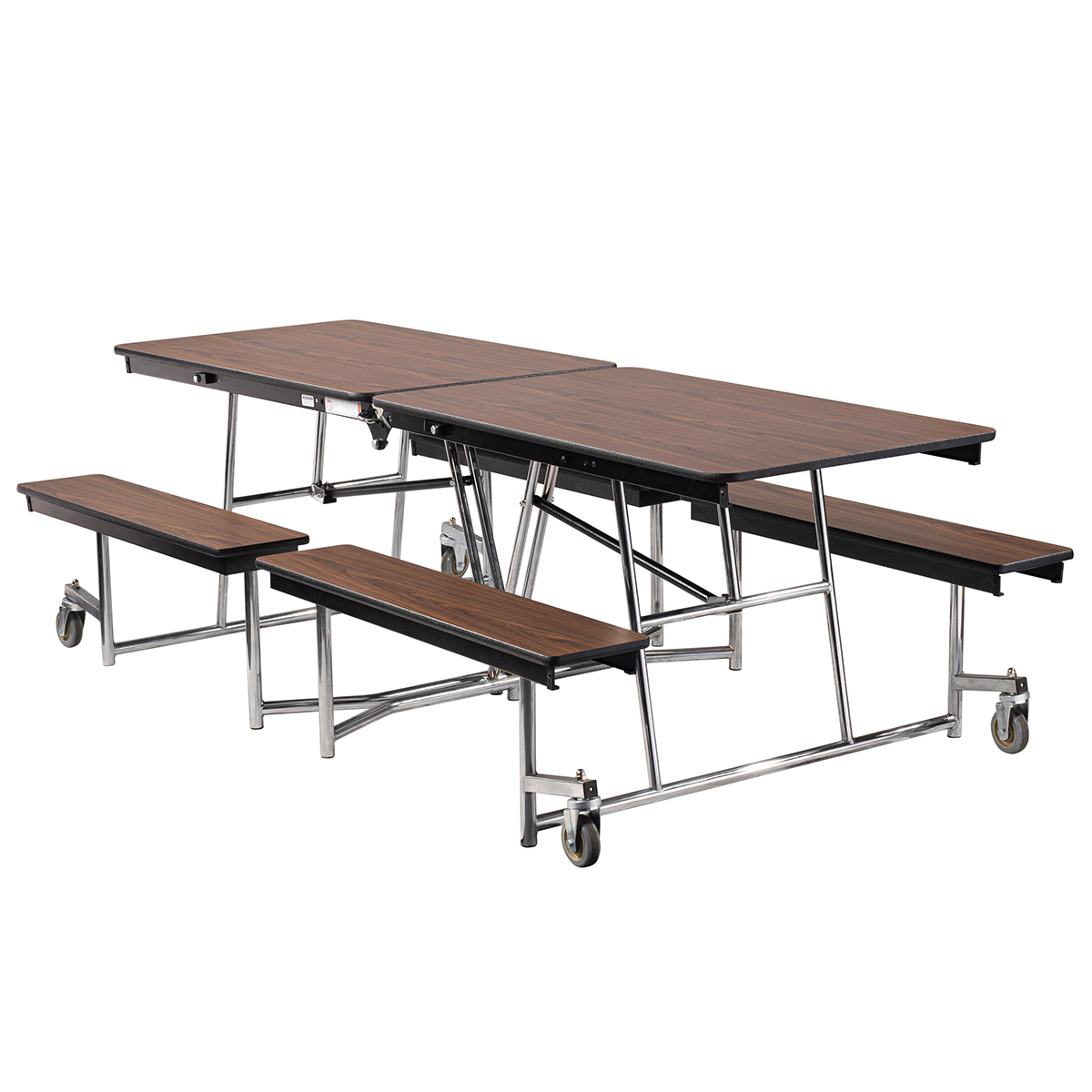 Mobile Bench Cafeteria Table - 8' 1"L | Schools In