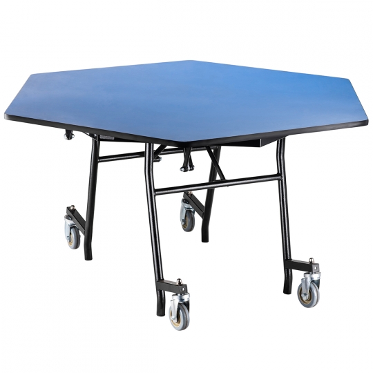 Hexagon EasyFold Mobile Table - 48"W x 48"L | Schools In