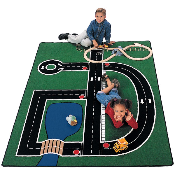 Neighborhood Play Rug - Rectangle - 5' 10"W x 8' 4"L | Schools In