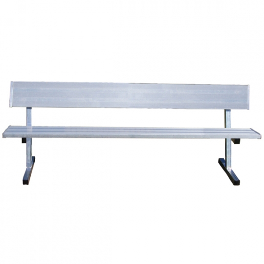 Aluminum Team Bench with Back - 7 1/2'L | Schools In