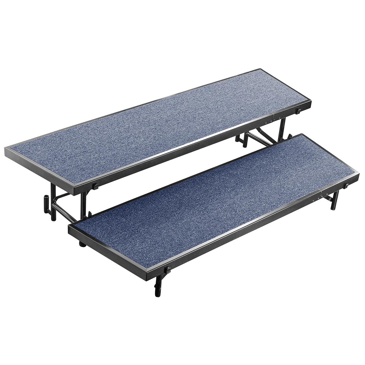 Tapered Riser - Carpet Deck - Two Tiers - 66"W x 36"D x 16"H | Schools In
