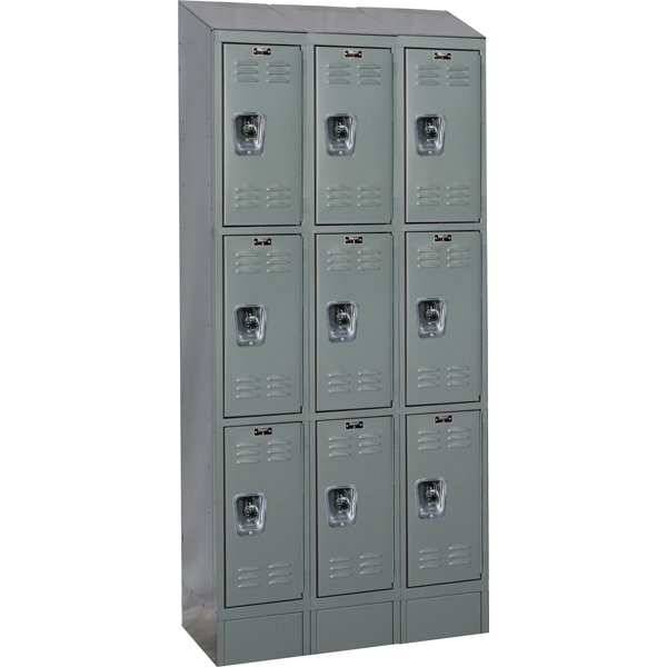 Ready-Built II 3-Tier Lockers - Three Wide - 36"W x 18"D x 84"H ...